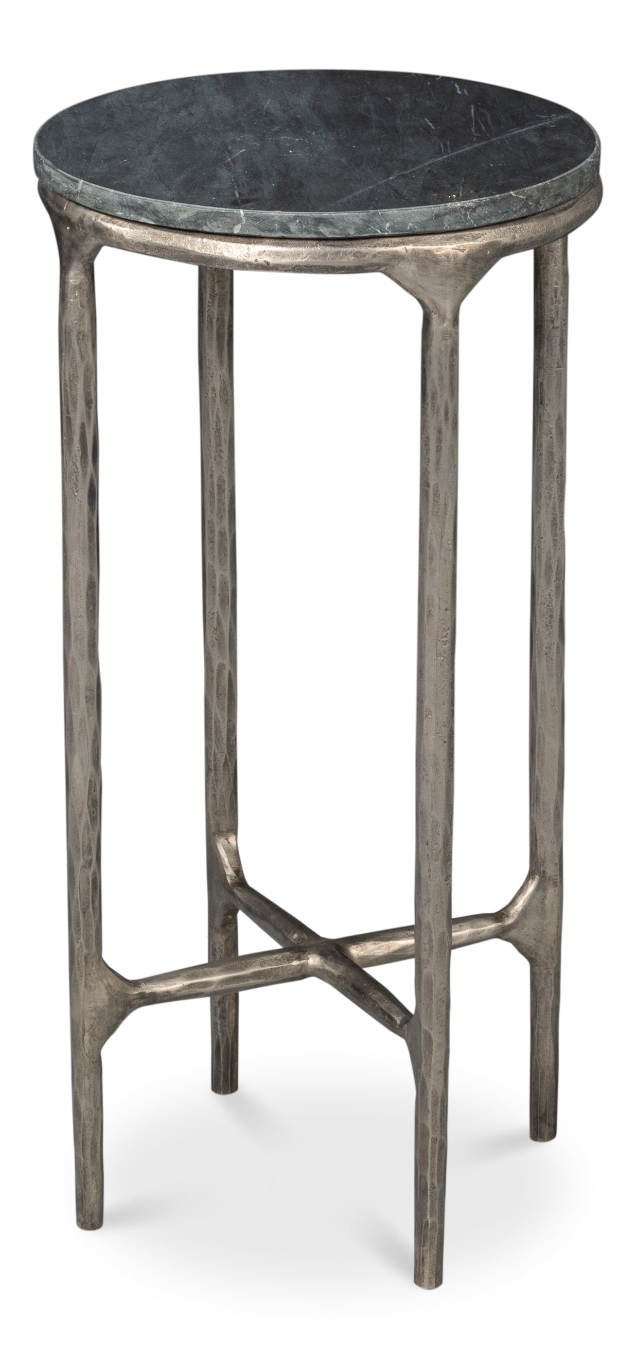 Derrick Iron End Table With Marble Top – PremierIslands